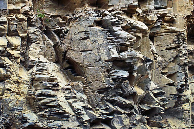 Rock Quarry Wall Texture Closeup Stock Photo - Image of granite ...