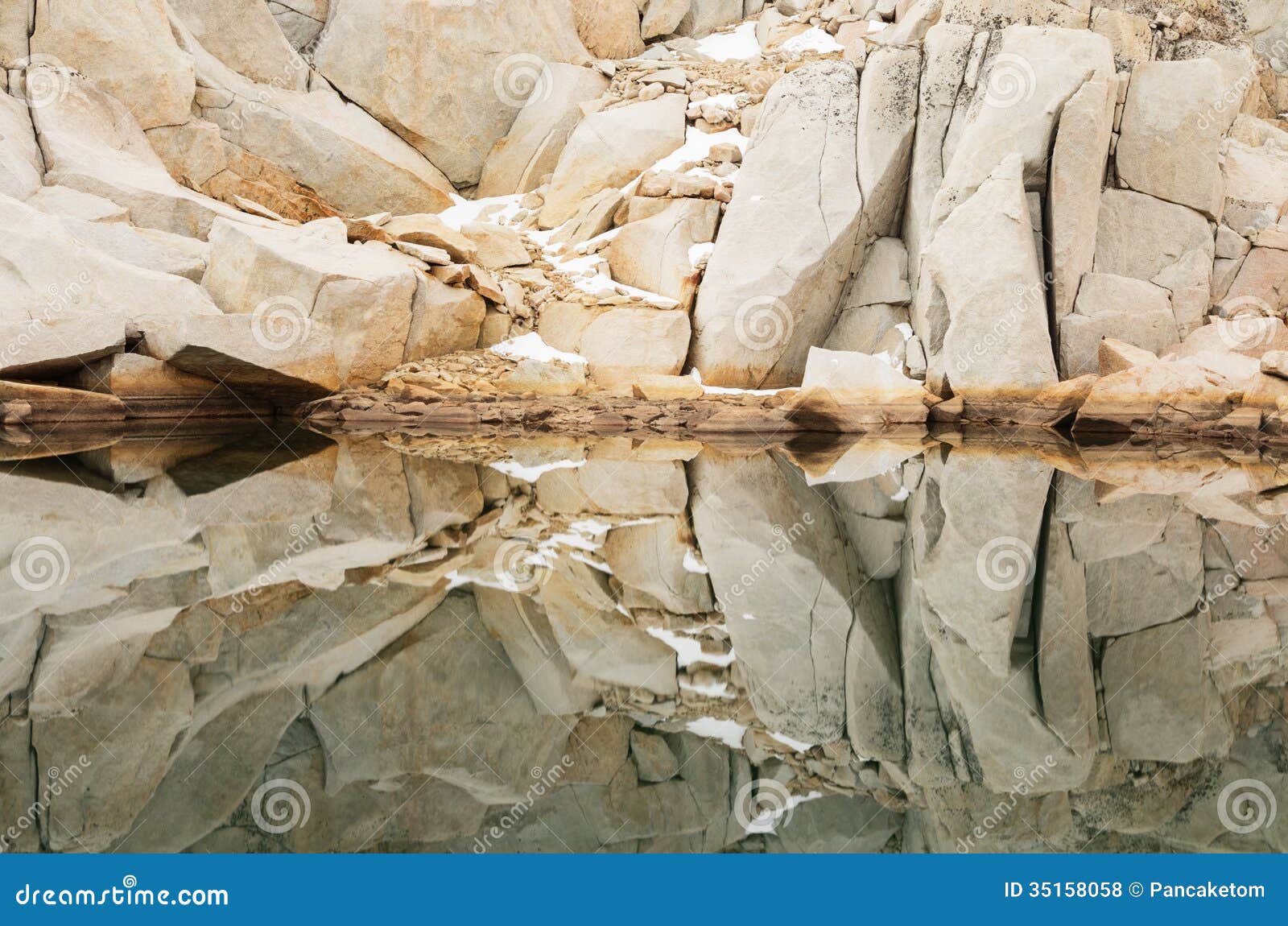 Rock Reflection stock photo. Image of shore, wilderness - 35158058