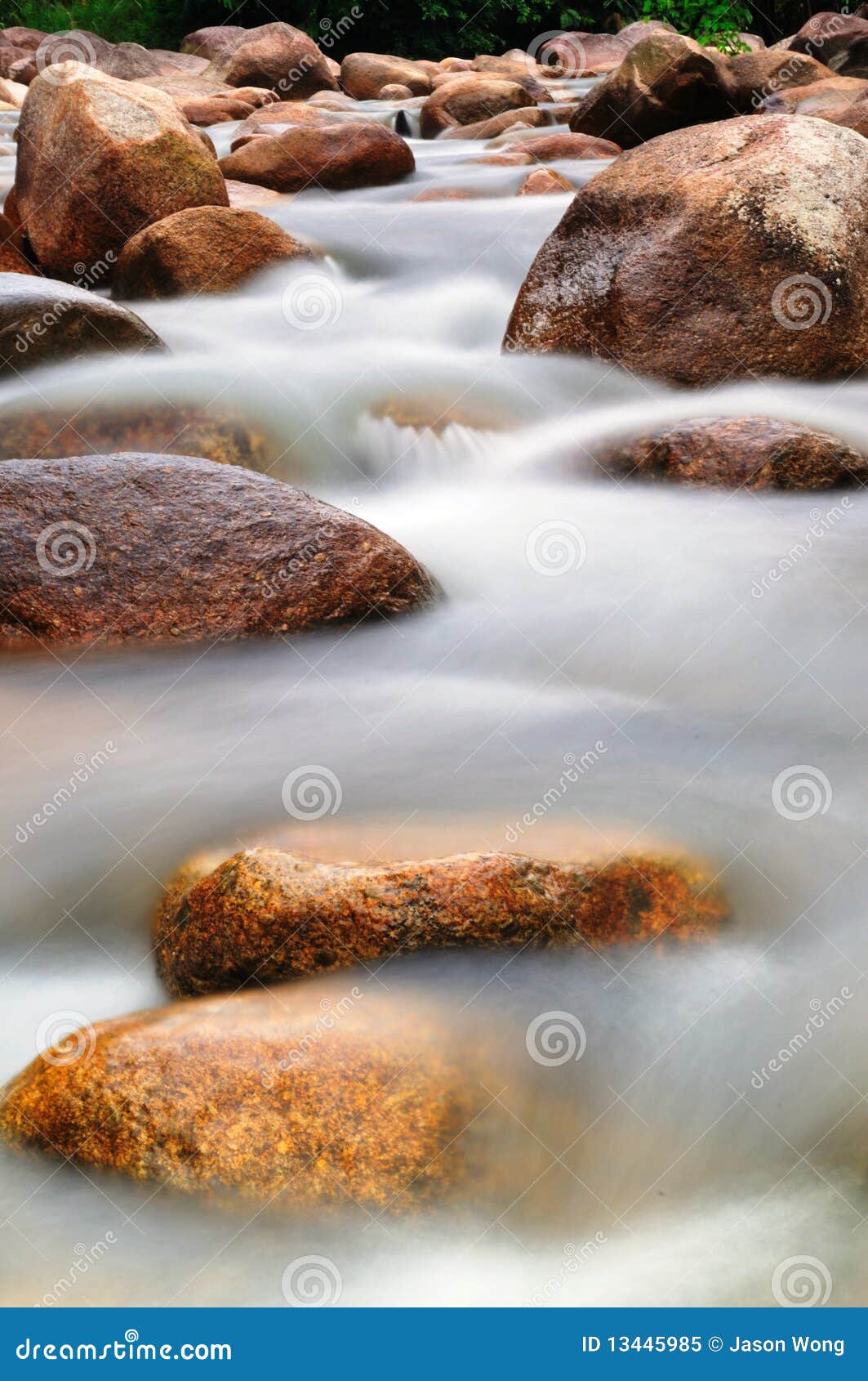 Rock in the river stock image. Image of moss, flow, rock - 13445985