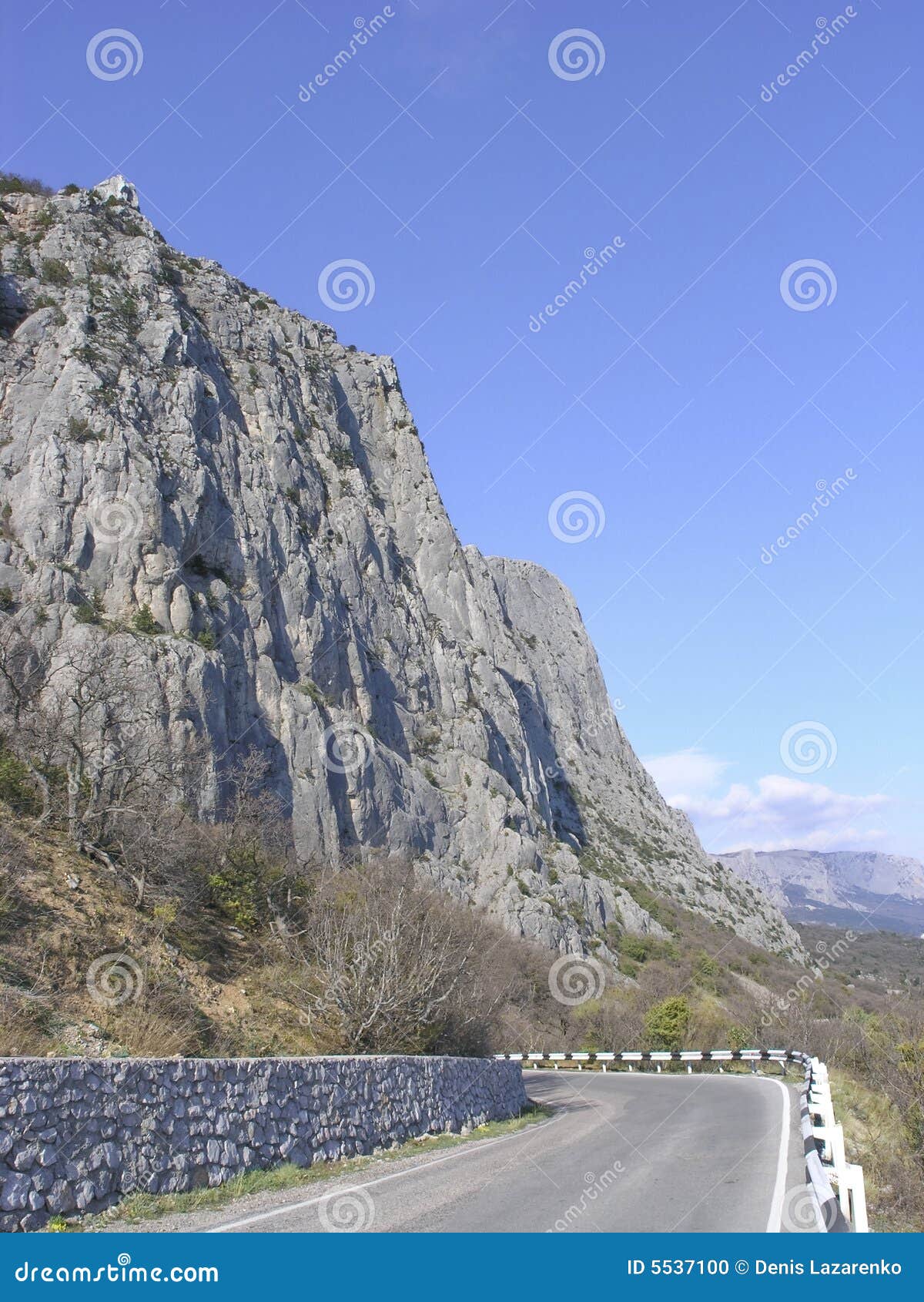 Rock and road stock photo. Image of rock, mountain, shadows - 5537100