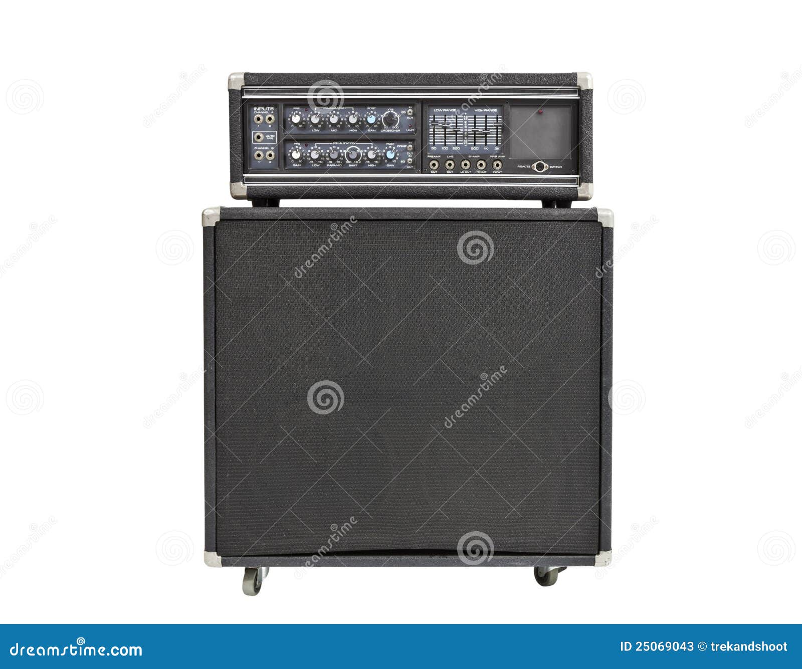 Rock and Roll Bass Amplifier Isolated Stock Image - Image of abused ...