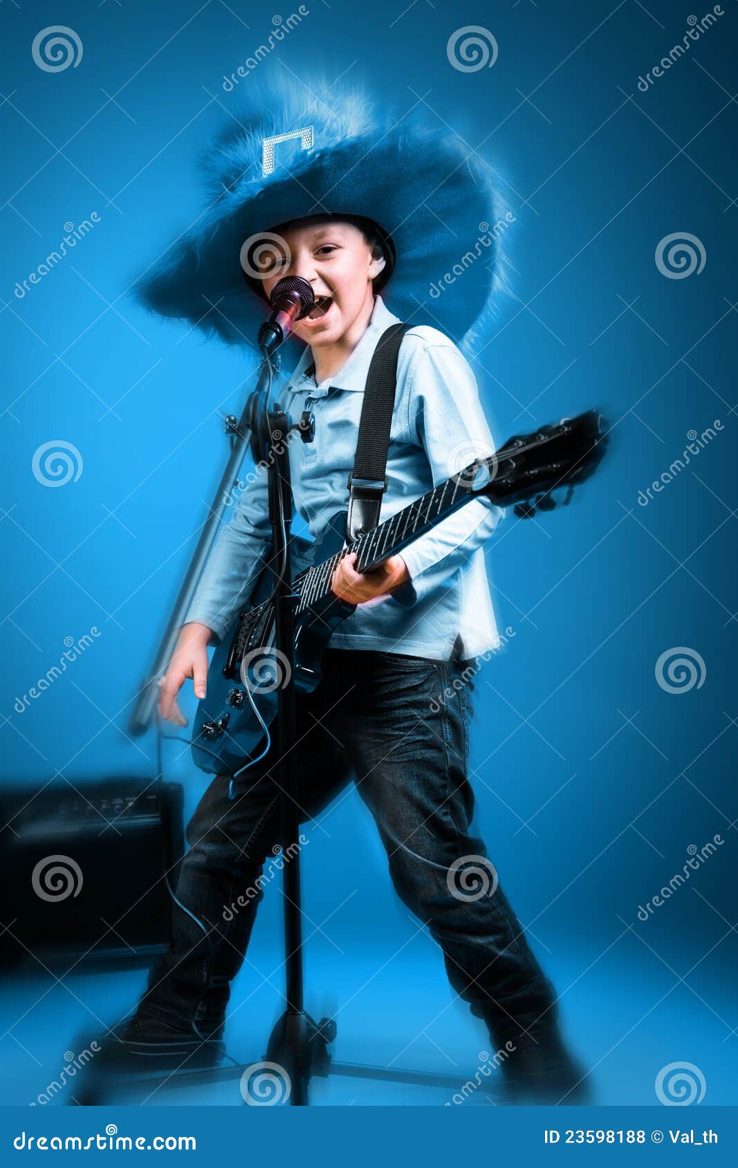 Rock and Roll boy stock photo. Image of instrument, stage - 23598188
