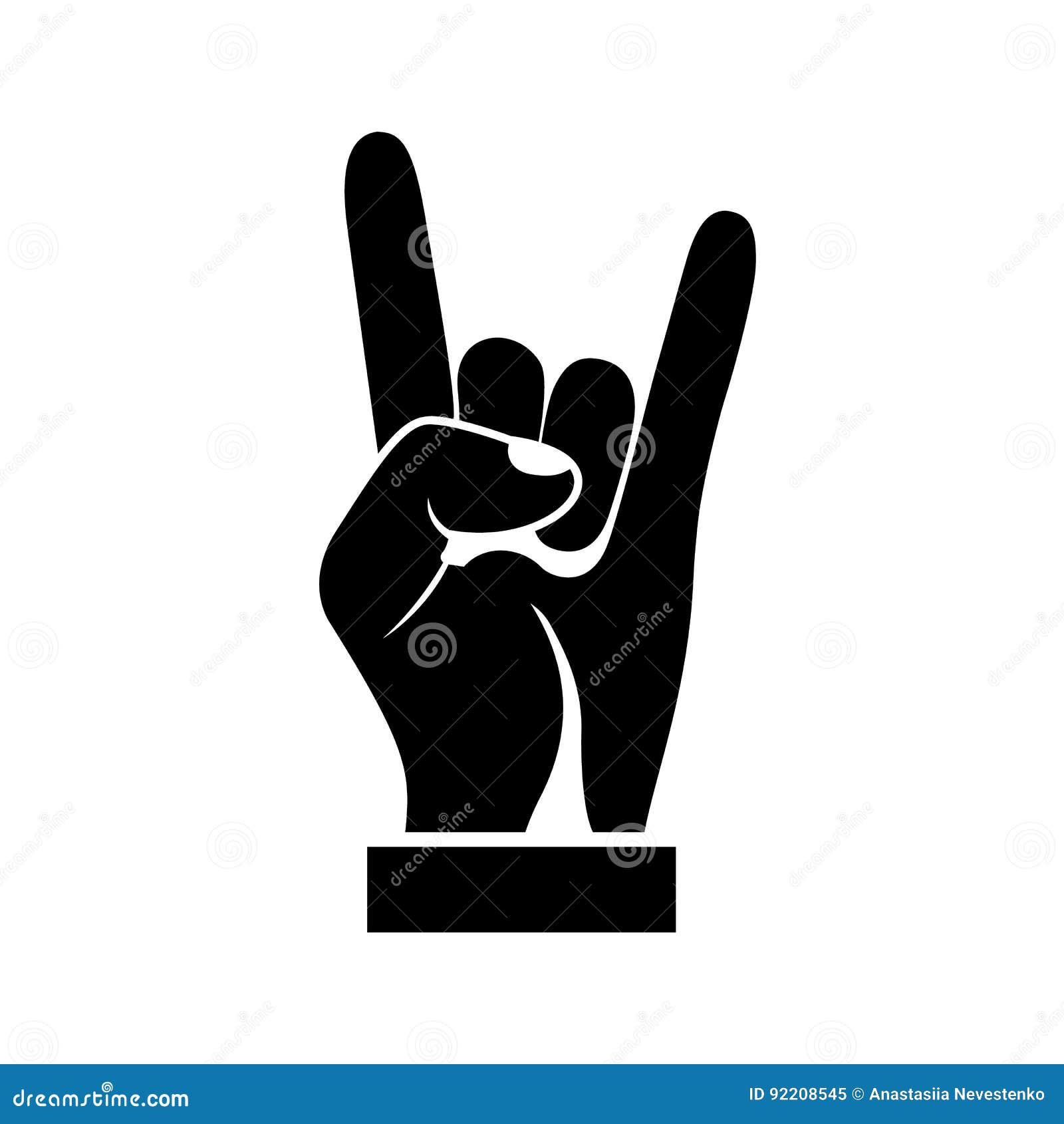 Rock-and-roll del símbolo ilustración del vector. Ilustración de ...