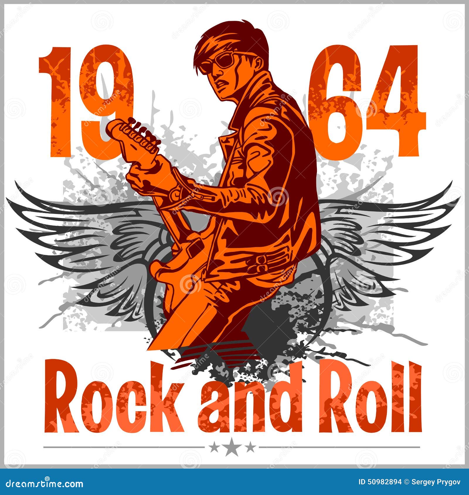 Rock and Roll Design - Vector Poster Stock Vector - Illustration of ...