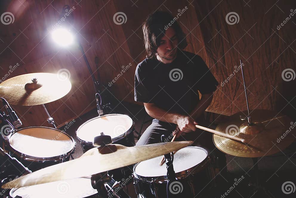 Rock and roll drummer stock image. Image of people, player - 63248289
