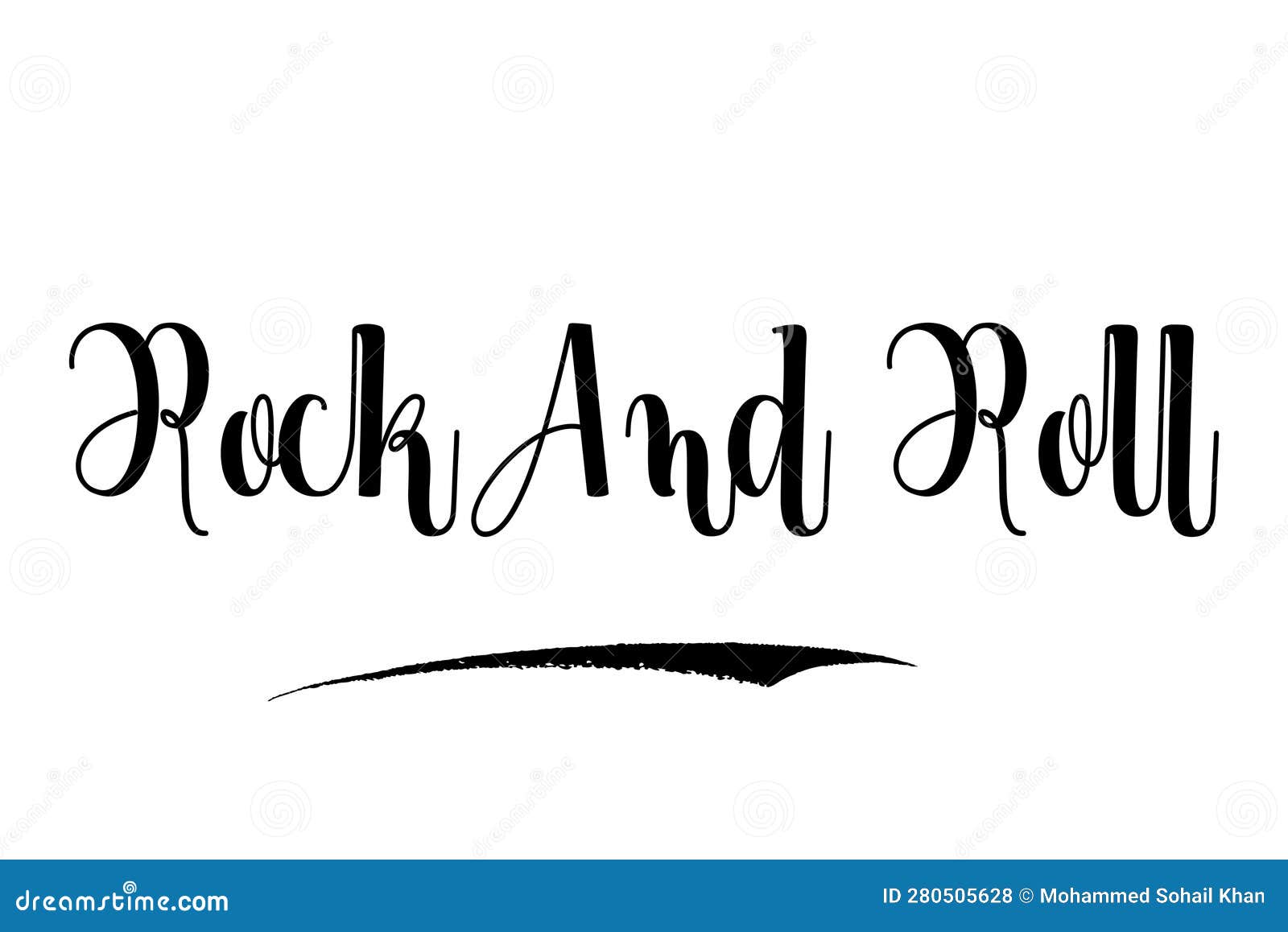 Rock and Roll Elegant Typography Lettering Text Vector Design Quote ...
