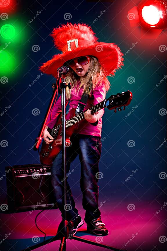Rock and Roll girl stock photo. Image of smiling, song - 23236526