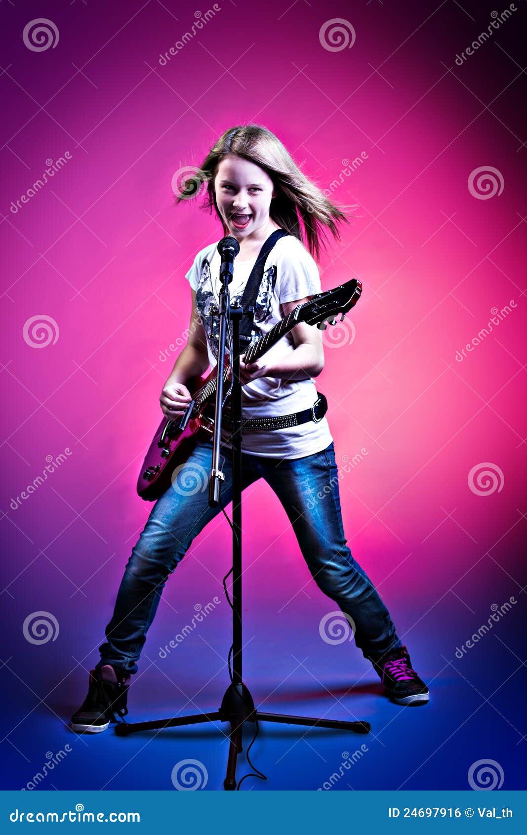 Rock and Roll girl stock photo. Image of musician, childhood - 24697916