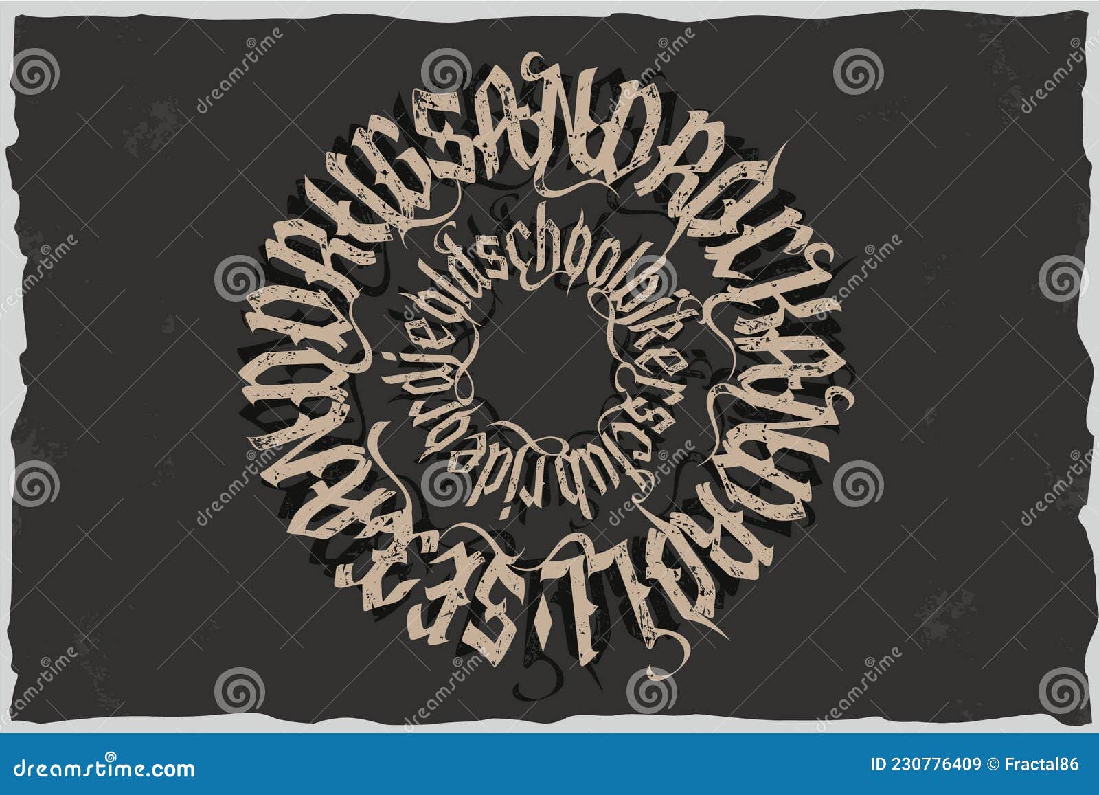 Rock and Roll Gothic Round Tshirt Design Stock Vector - Illustration of ...