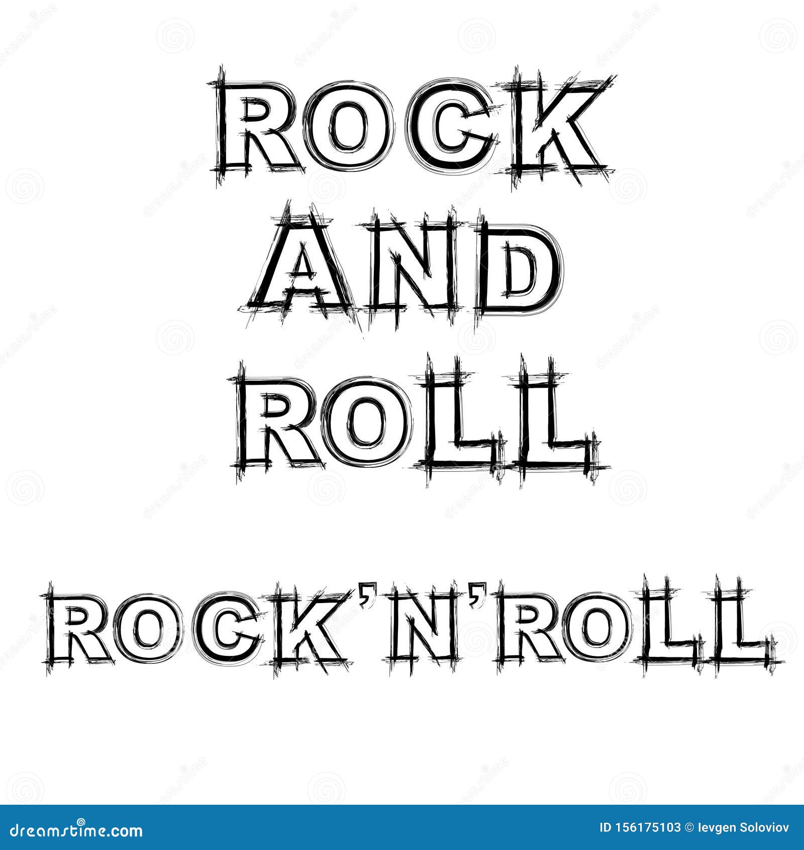 Rock and roll grunge text stock vector. Illustration of isolated ...