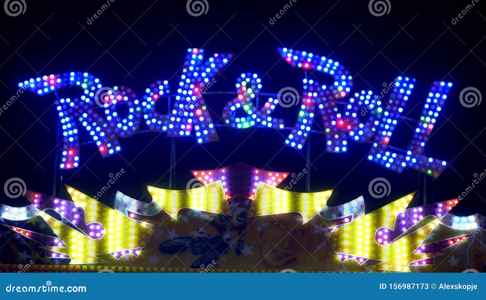 Rock and roll led lights stock video. Video of club - 156987173