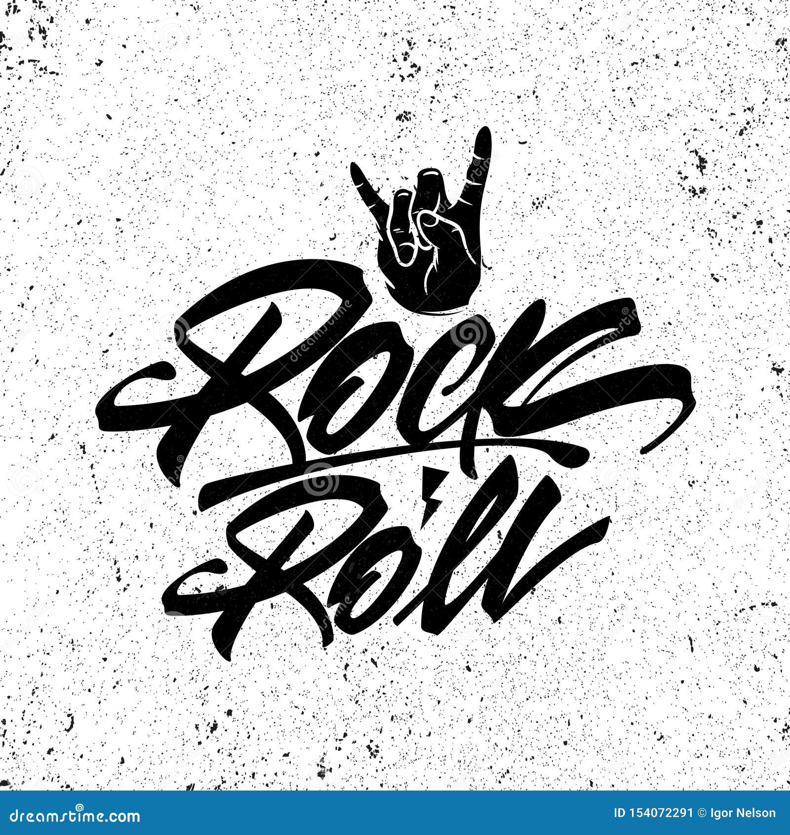 Rock and Roll Lettering Poster. Vector Graphic for T Shirt Stock ...