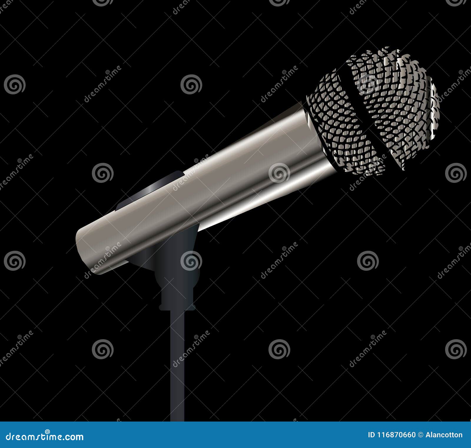 Rock and Roll Stage Microphone Background Stock Vector - Illustration ...
