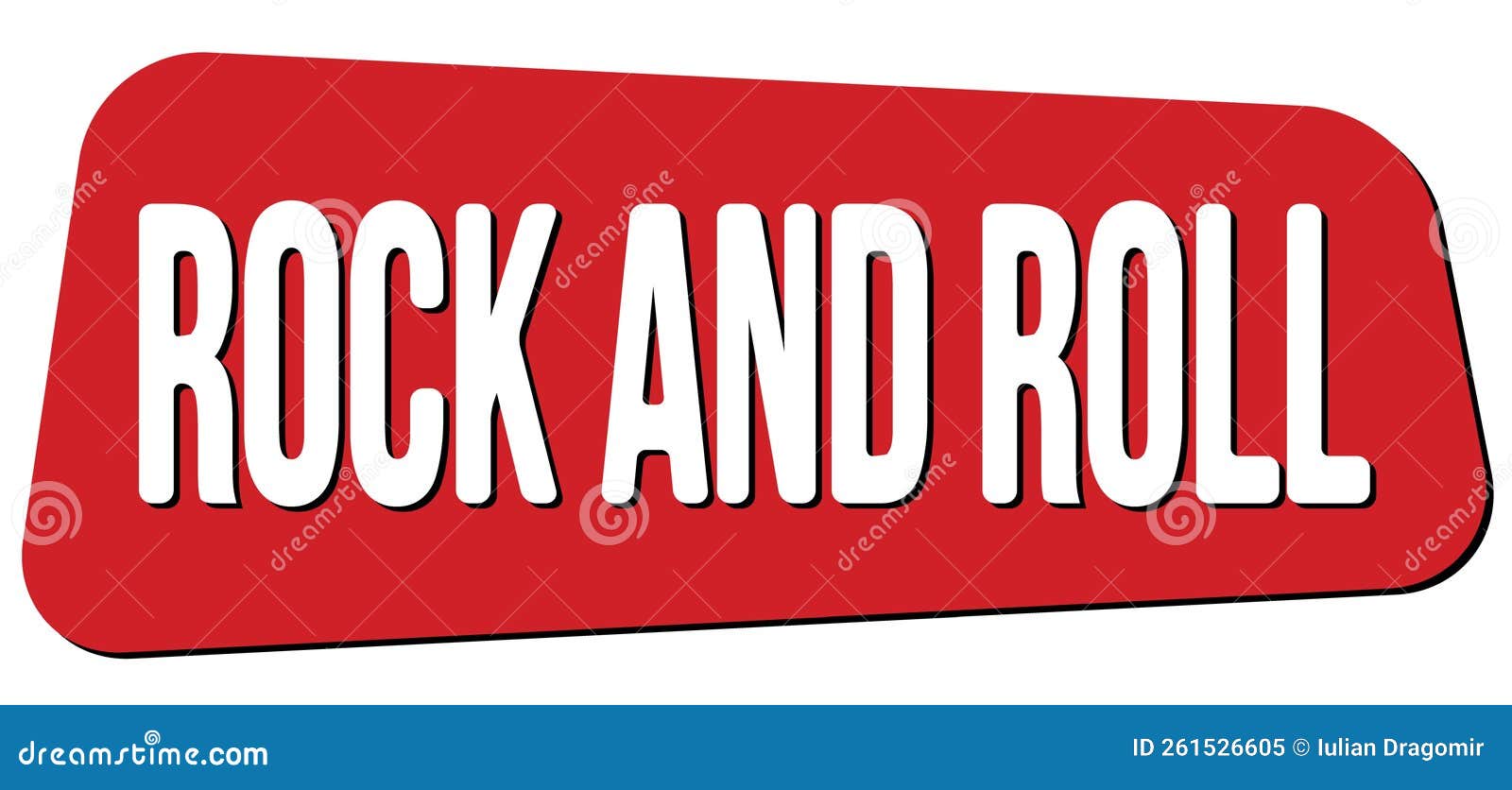 ROCK and ROLL Text on Red Trapeze Stamp Sign Stock Illustration ...