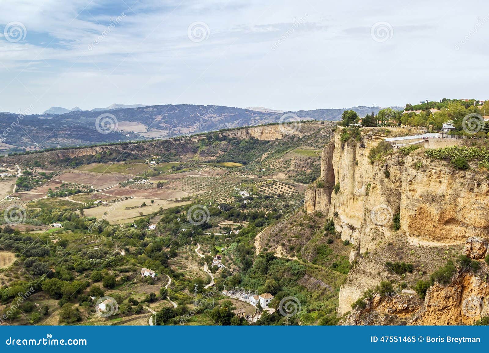 Rock in Ronda, Spain stock image. Image of landscape - 47551465