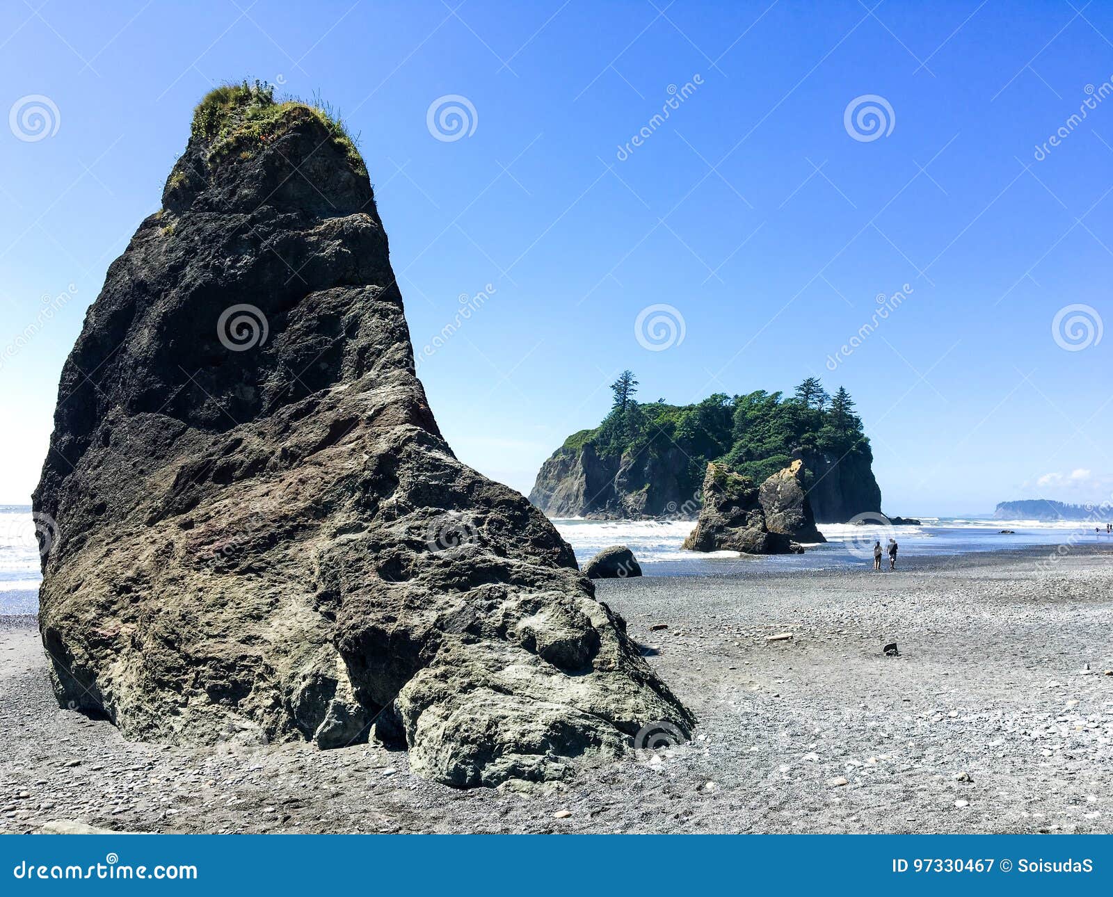 The Rock at Ruby Beach, Olympic National Park Stock Image - Image of ...