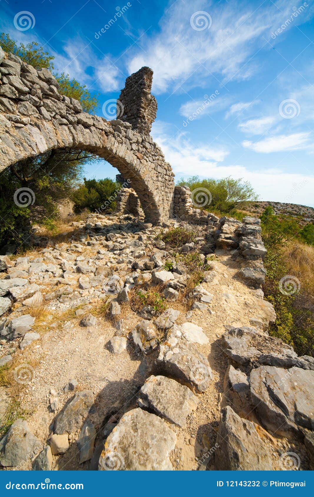 Rock Ruin Arch in Mountains of France Stock Photo - Image of rock, arch ...