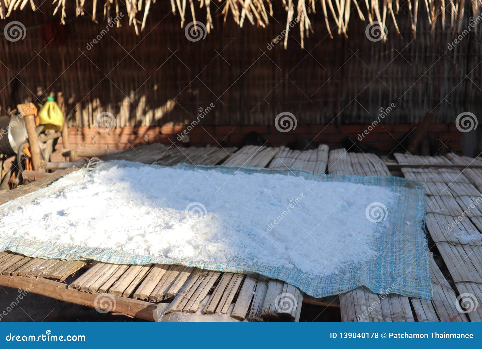 This is a Rock Salt Being Dried in the Sun. Stock Photo - Image of salt ...