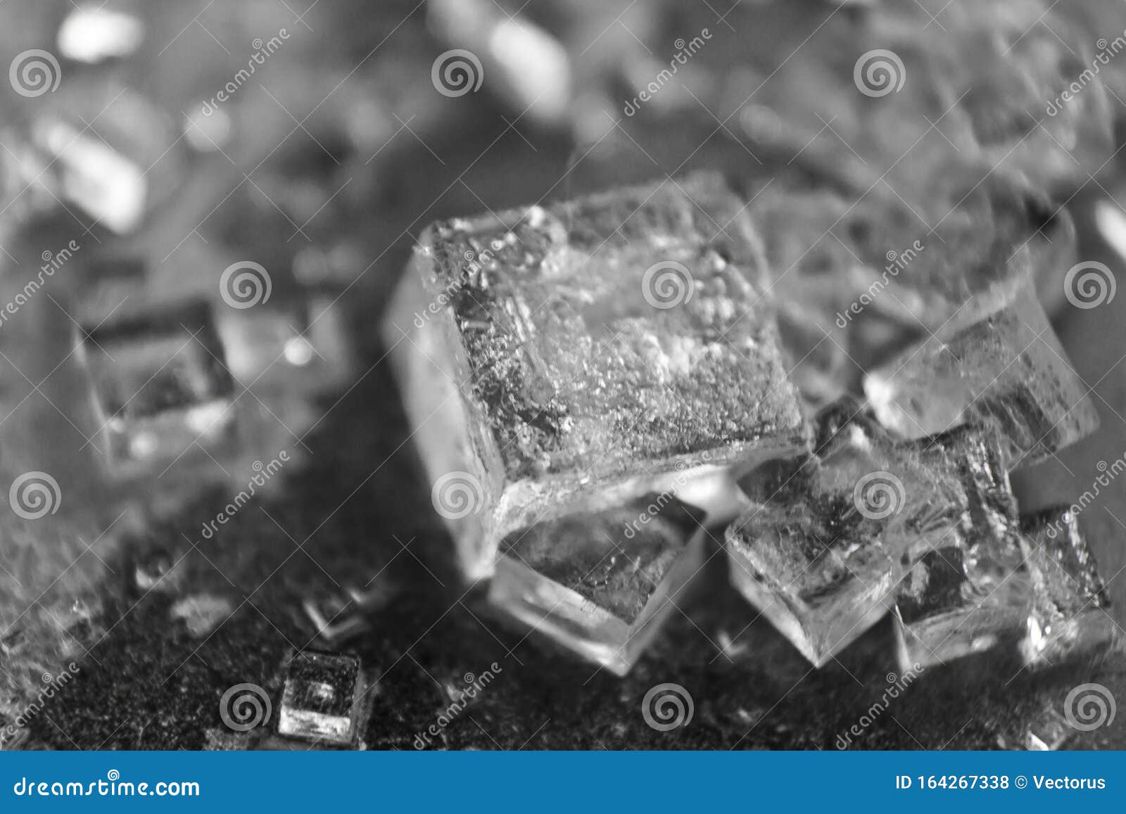Rock salt cube crystals stock photo. Image of science - 164267338