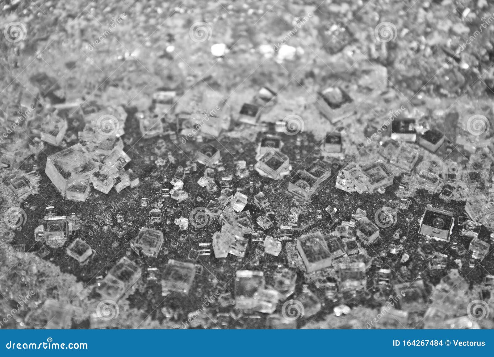 Very Tiny and Shiny Rock Salt Cube Crystals Stock Photo - Image of ...