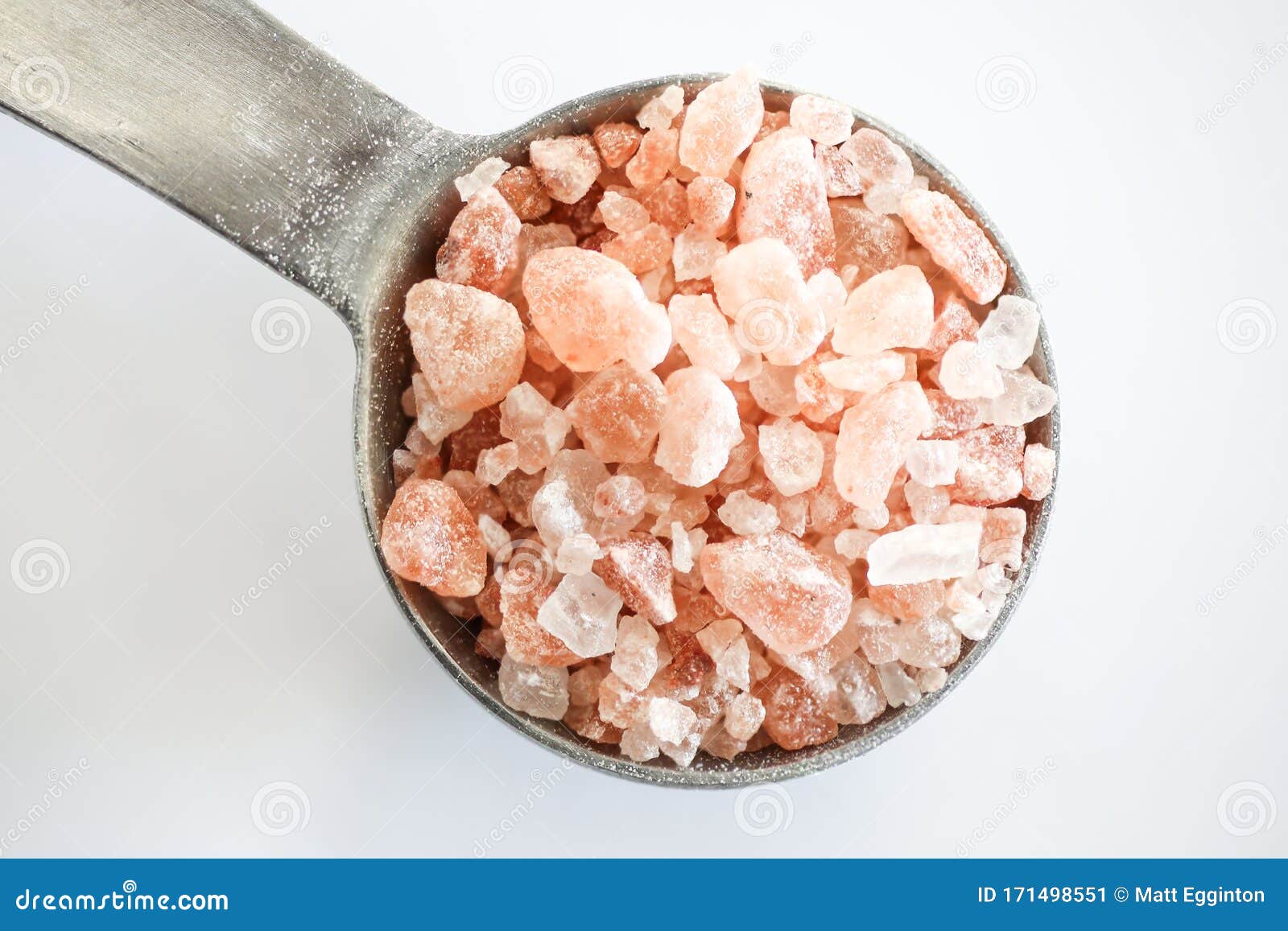 Rock Salt in Measuring Spoon Stock Image - Image of isolated, spoon ...