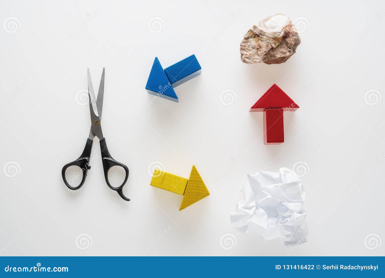 Rock, Scissors, Paper. Hand Game Stock Photo - Image of idea ...