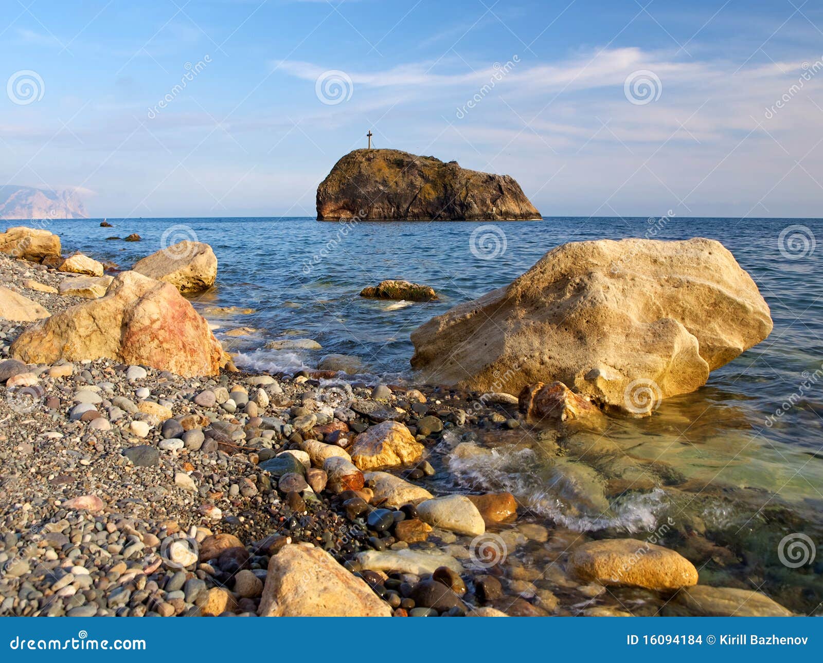 Rock in the sea stock photo. Image of rock, water, fiolent - 16094184
