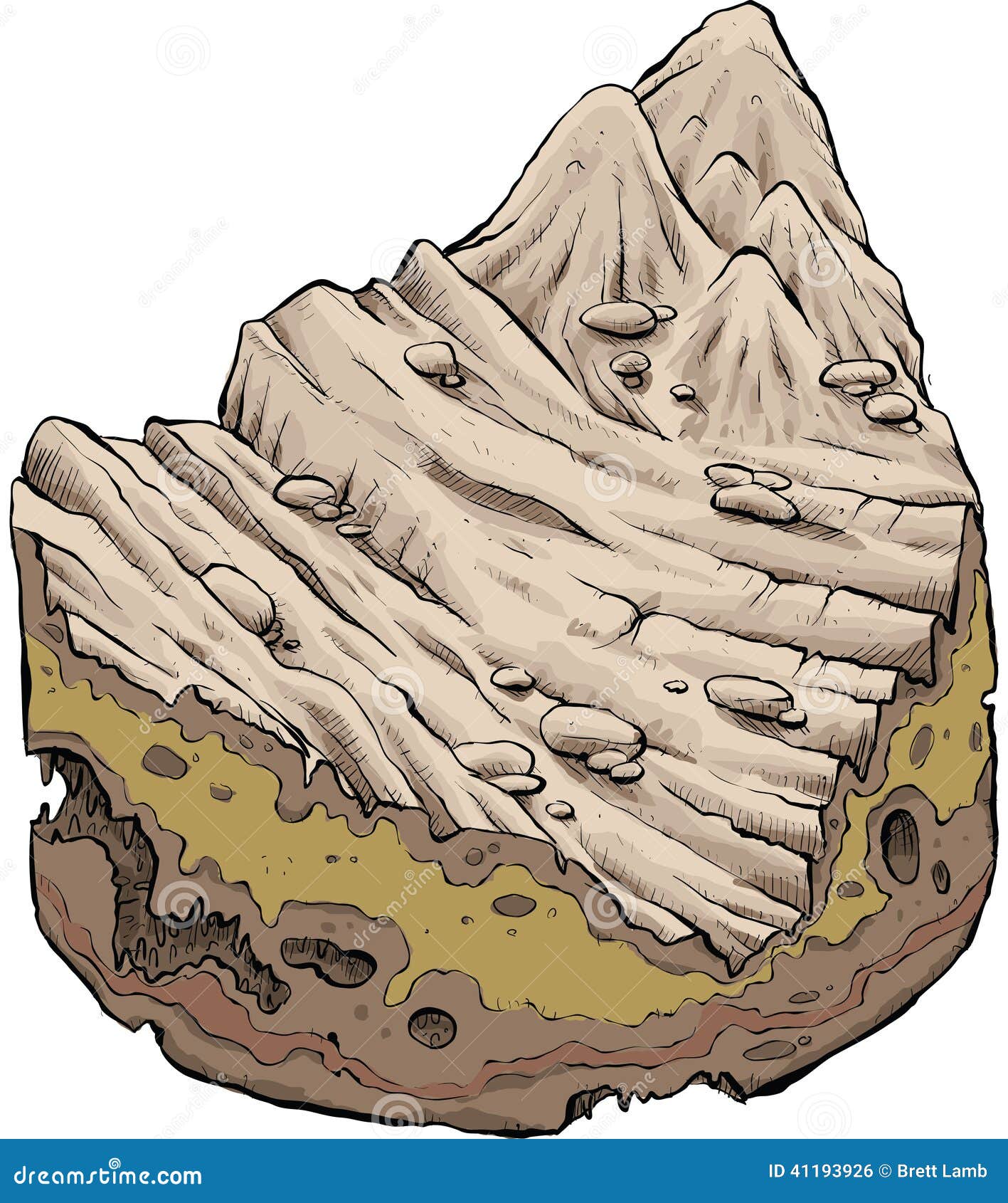 Rock Section stock illustration. Illustration of boulder - 41193926