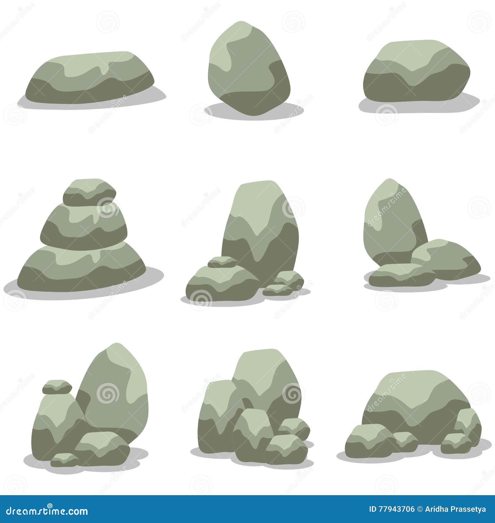 Rock Set Element of Vector Art Stock Vector - Illustration of design ...