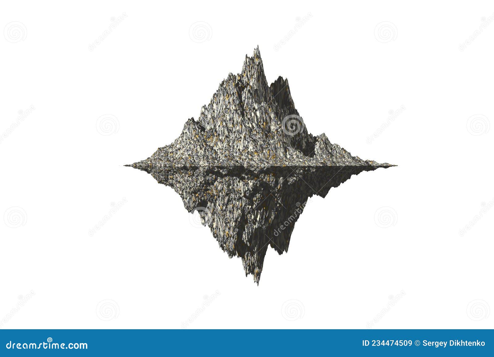 Rock Shape Clay Texture 3d Rendering White Background Stock ...