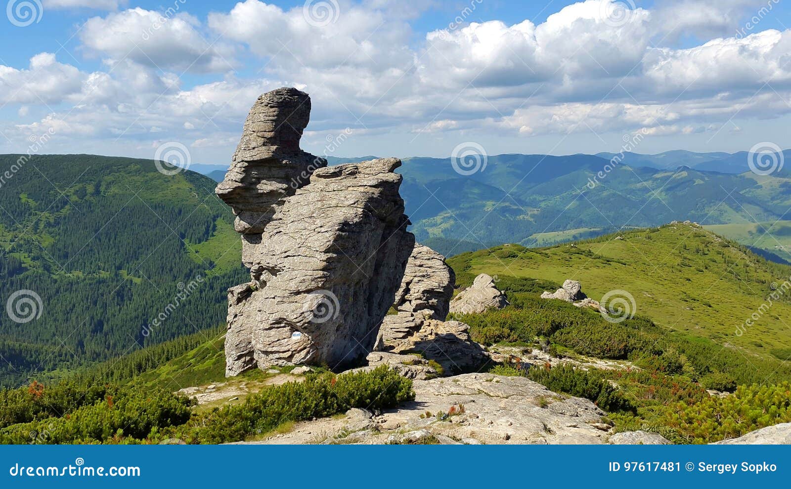 A Rock with the Shape of the Face. the Wonders of Nature Stock Image ...