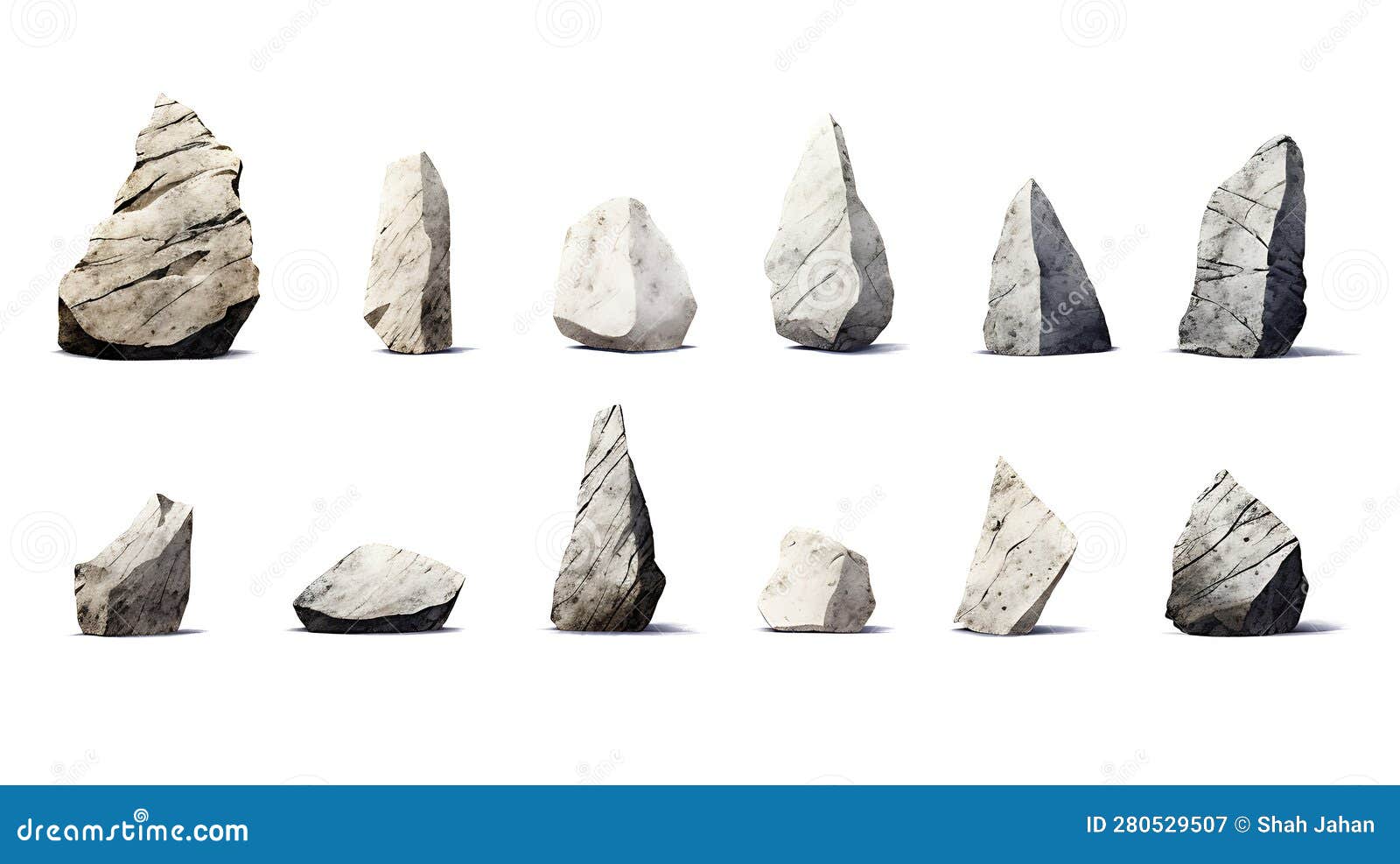 Rock Shape Set on Transparent Background Stock Illustration ...