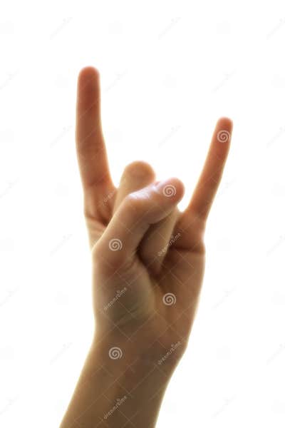 Rock on sign stock photo. Image of rock, fight, generation - 1293266