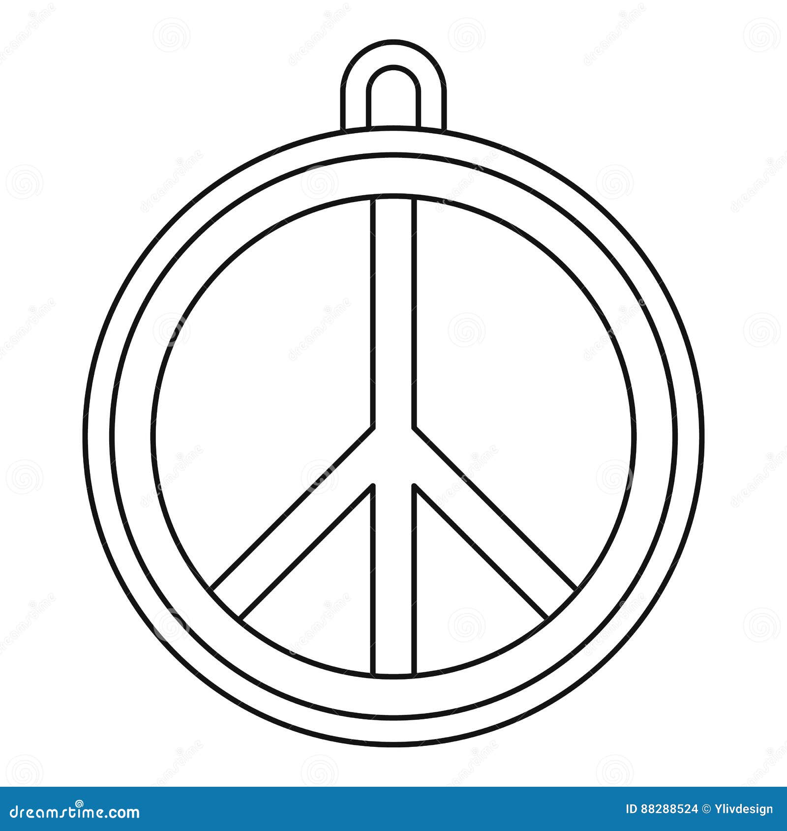 Rock Sign Icon, Outline Style Stock Vector - Illustration of logo, roll ...