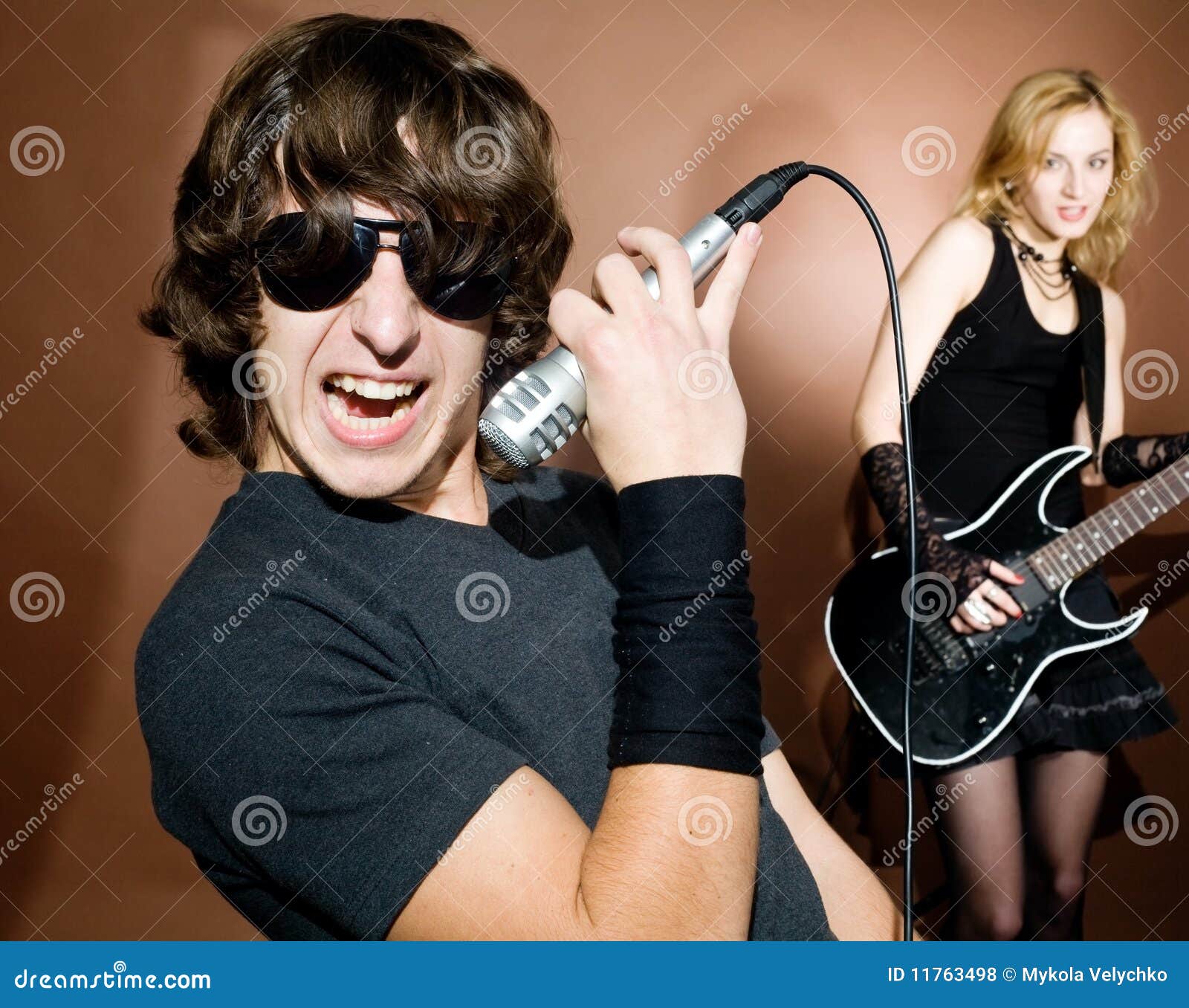 Rock singer stock photo. Image of dark, equipment, band - 11763498