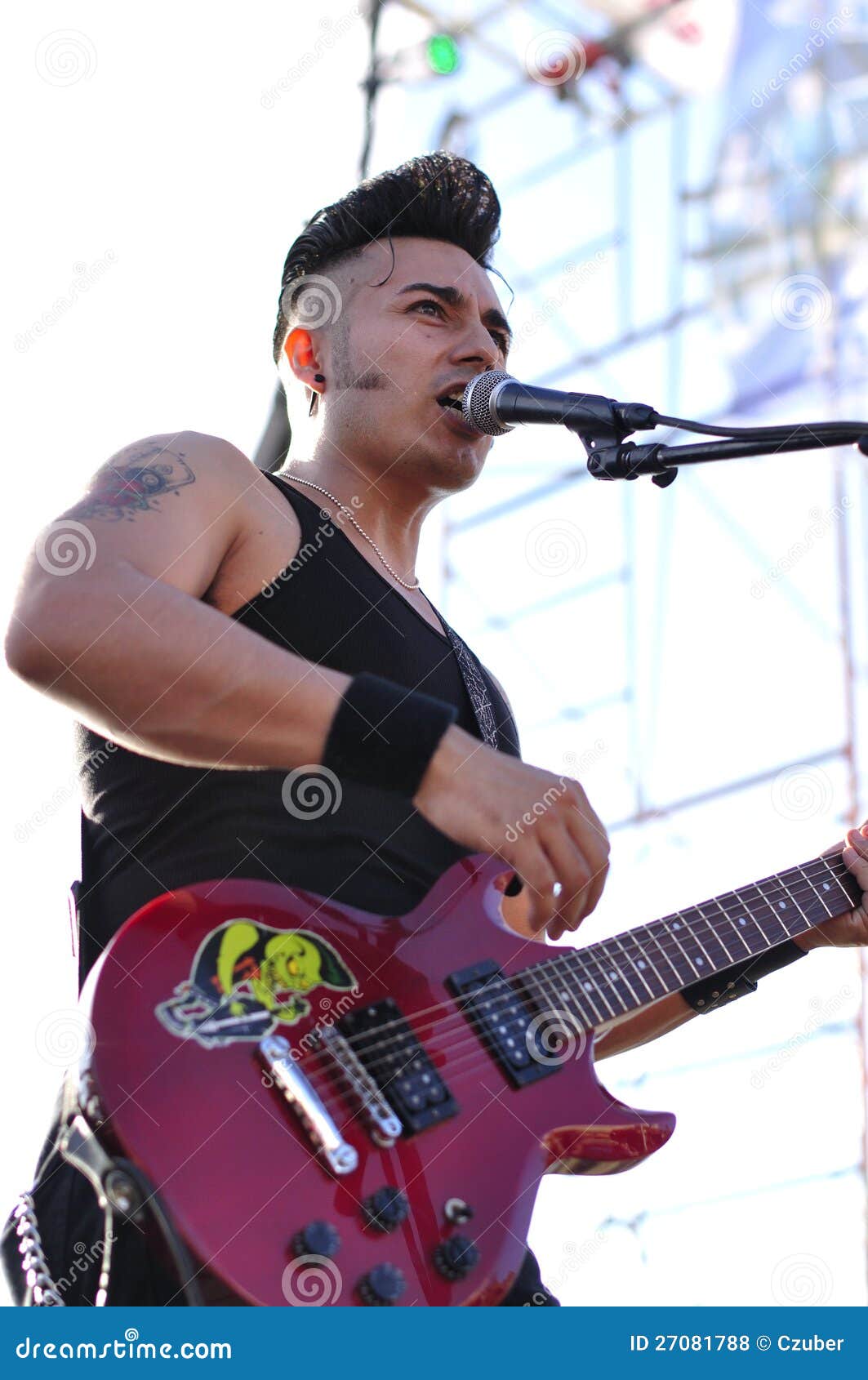 Rock singer editorial stock photo. Image of performance - 27081788