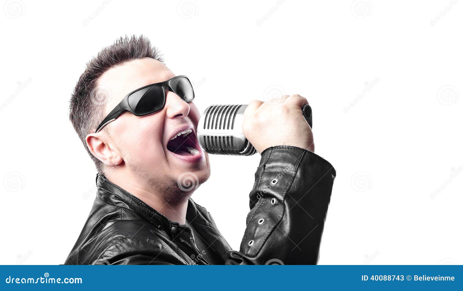 Rock singer stock image. Image of face, music, microphone - 40088743