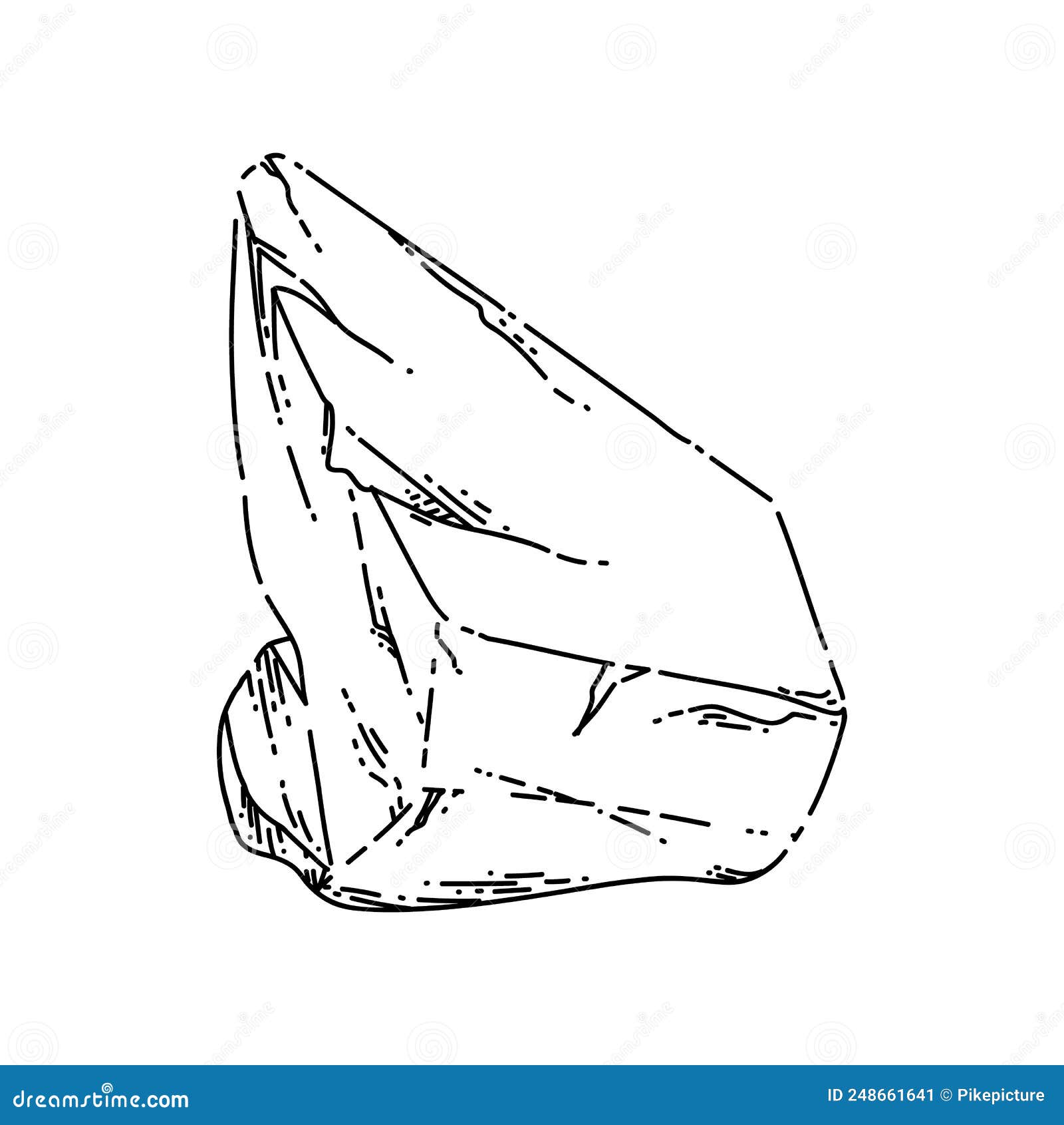 Rock Sketch Hand Drawn Vector Stock Illustration - Illustration of ...