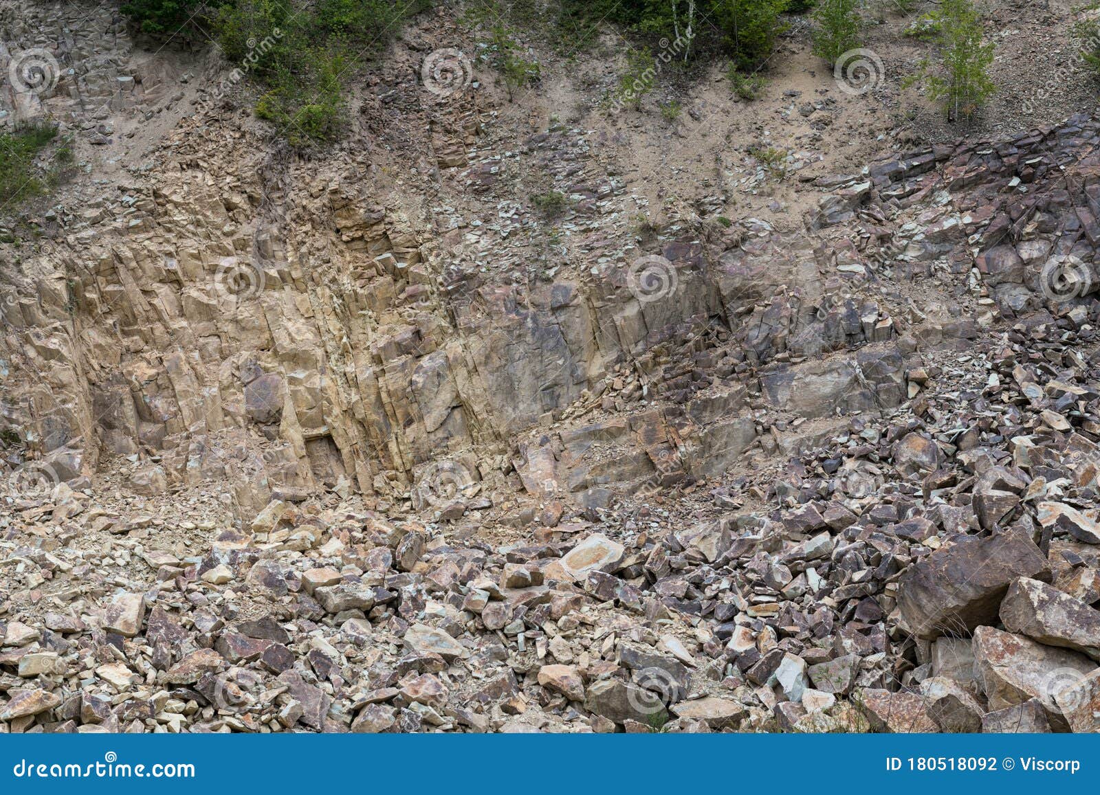 Rock Slide Debris stock photo. Image of distraught, geology - 180518092