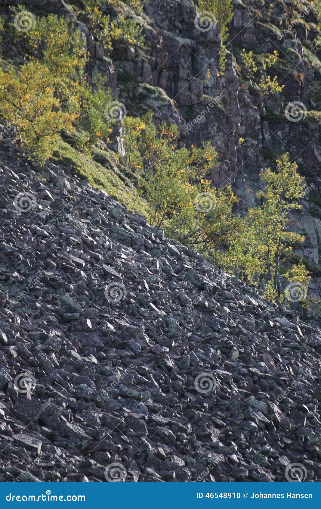 Rock Slope stock photo. Image of vegetation, distan, white - 46548910