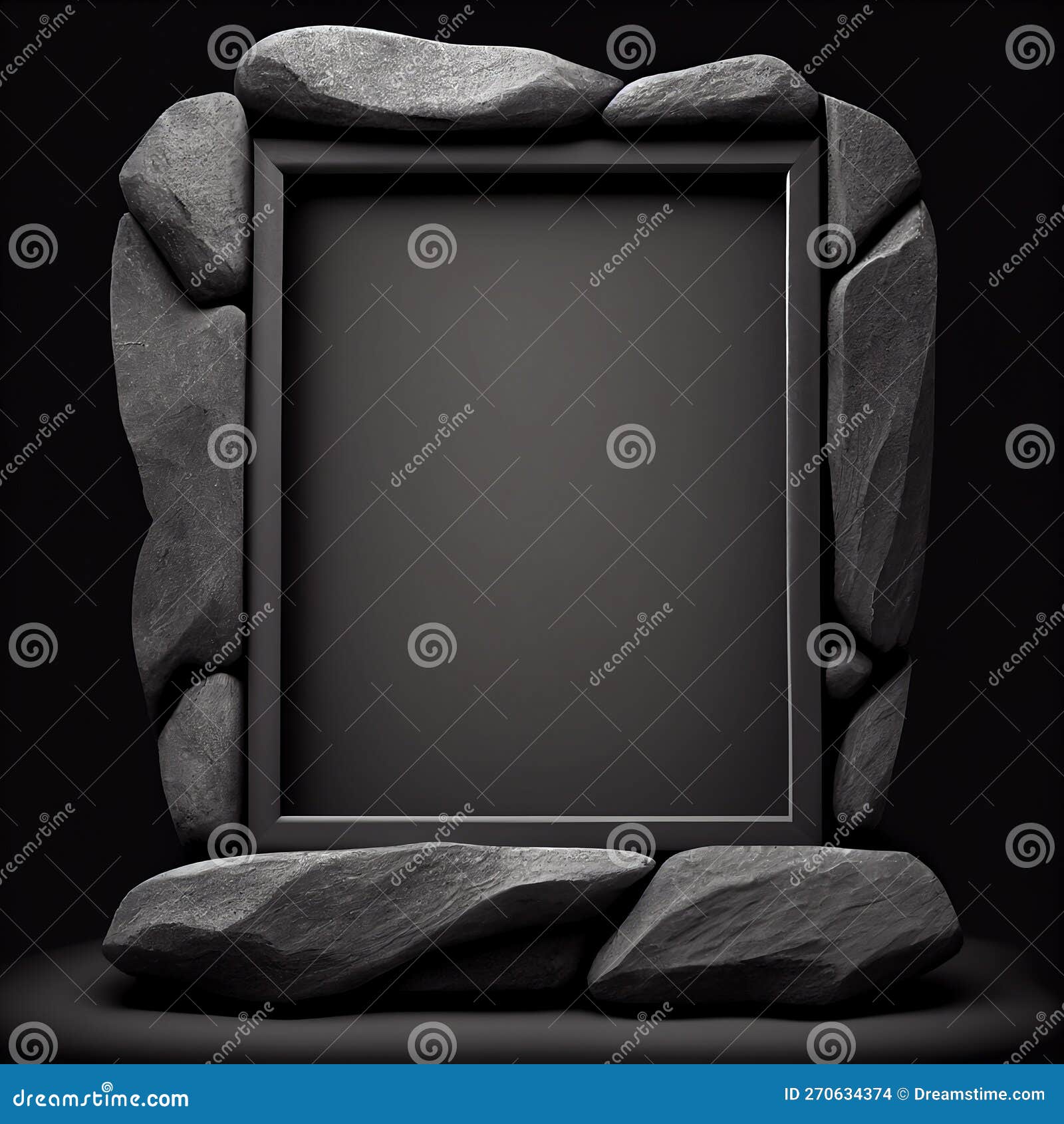 A Rock Solid Image Stone And Concrete On A Black Background, Durability ...