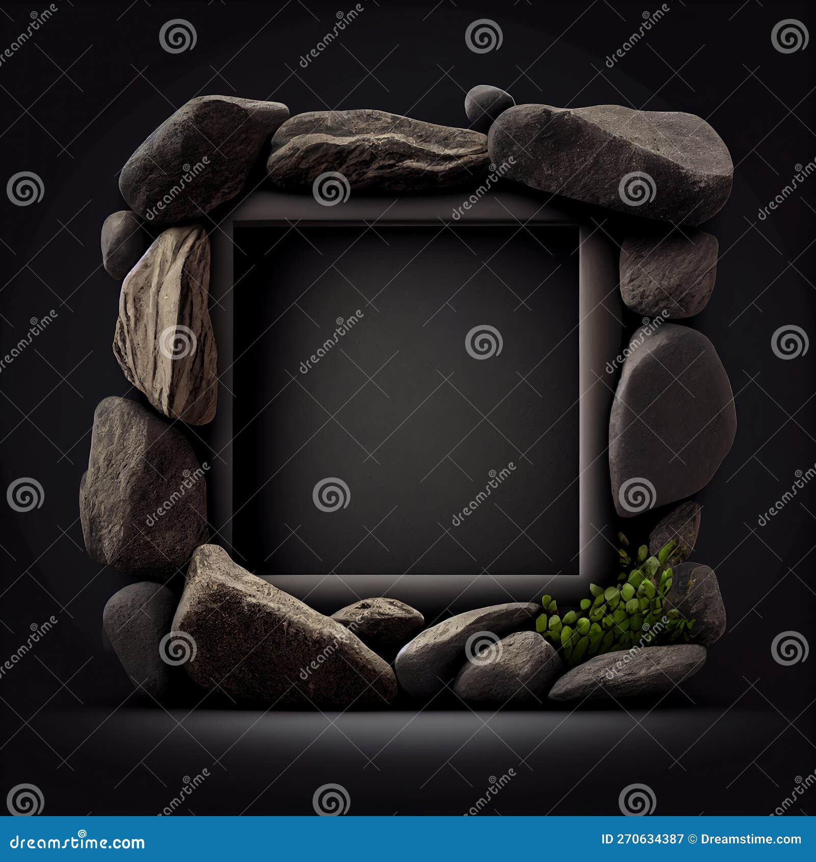 A Rock Solid Image Stone And Concrete On A Black Background, Durability ...