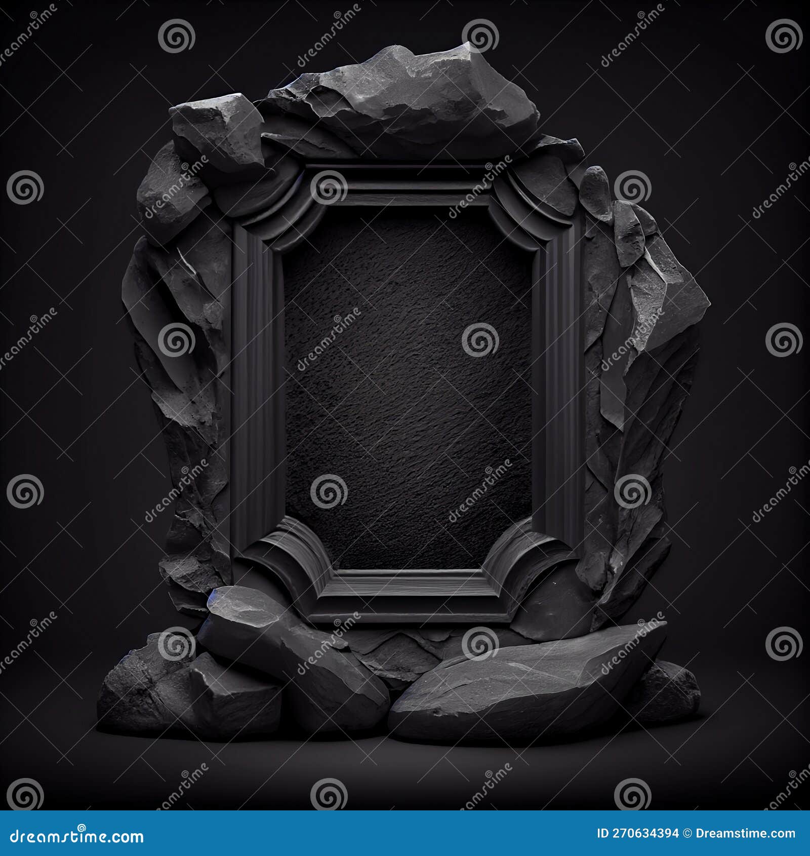 A Rock Solid Image Stone And Concrete On A Black Background, Durability ...