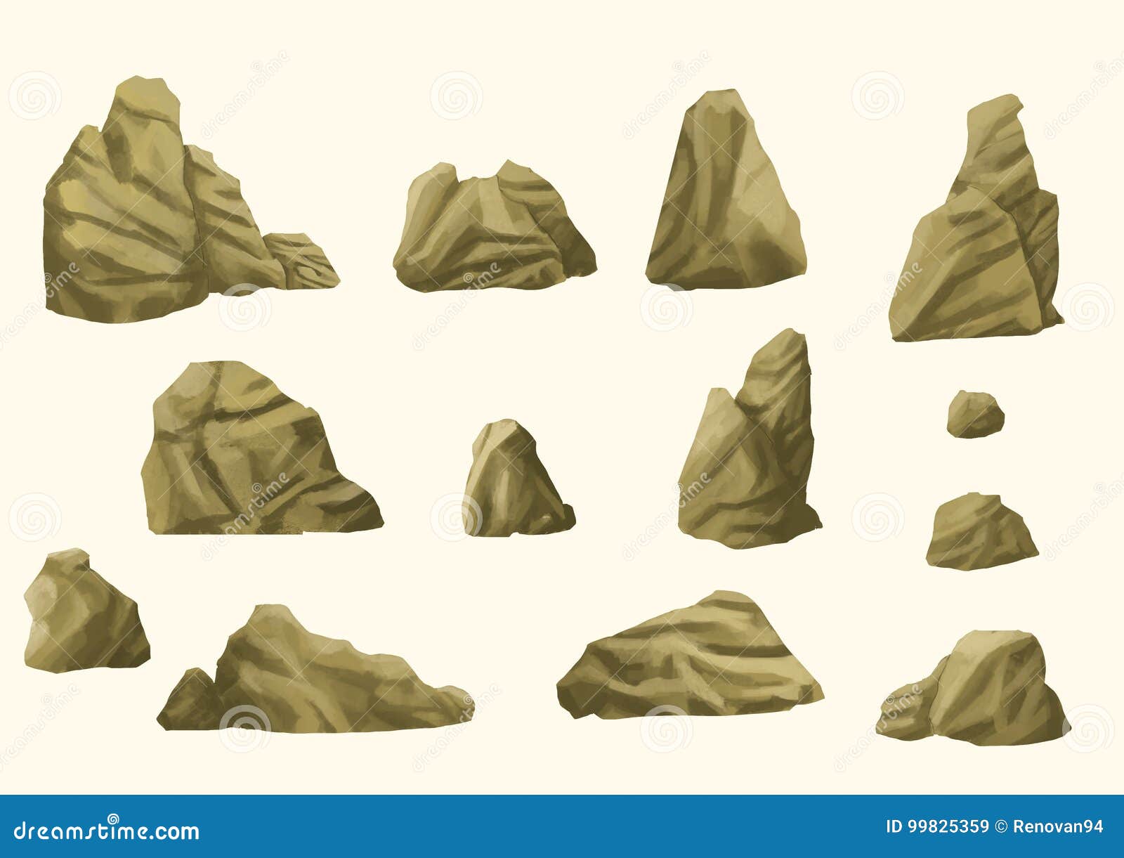 Rock stock illustration. Illustration of painting, strong - 99825359