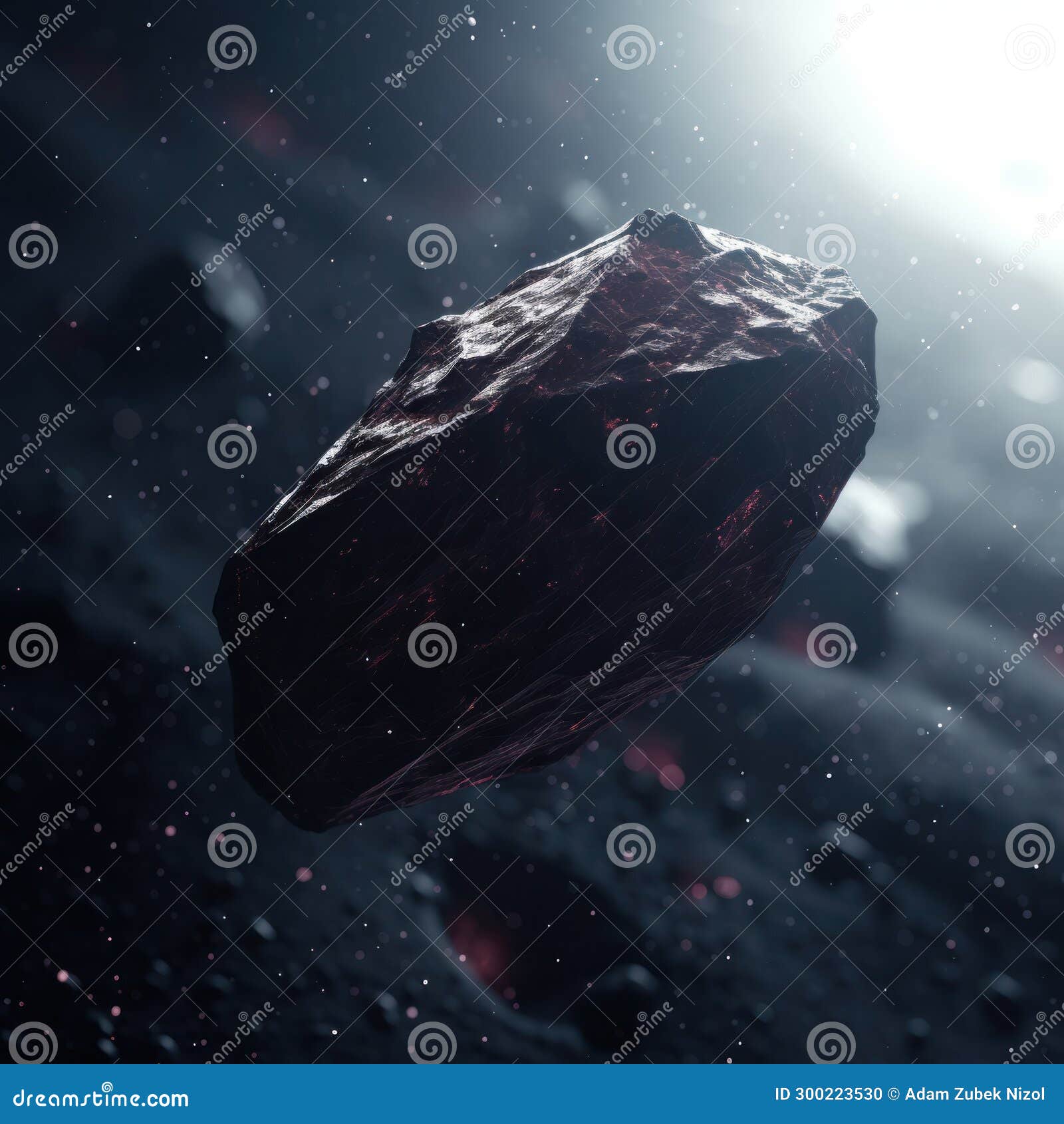 A rock in space stock illustration. Illustration of generated - 300223530