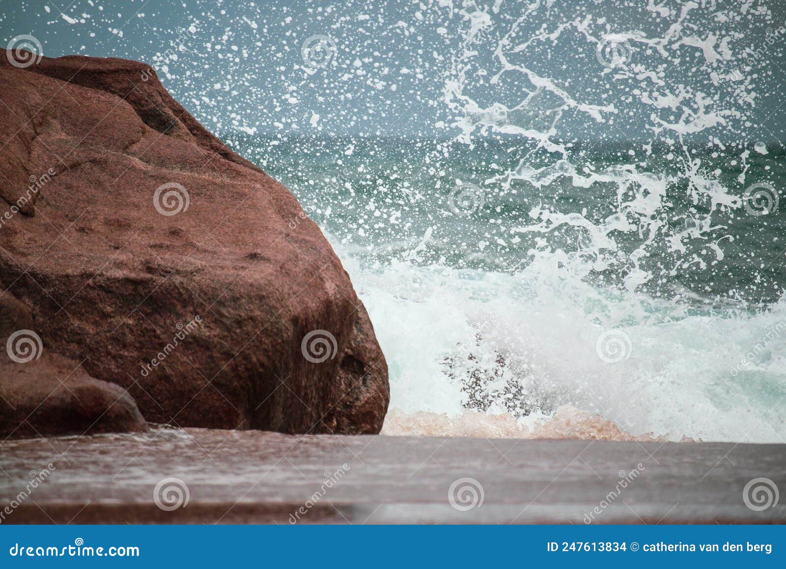 Rock Splash Ocean Sand Action Stock Photo - Image of sand, ocean: 247613834