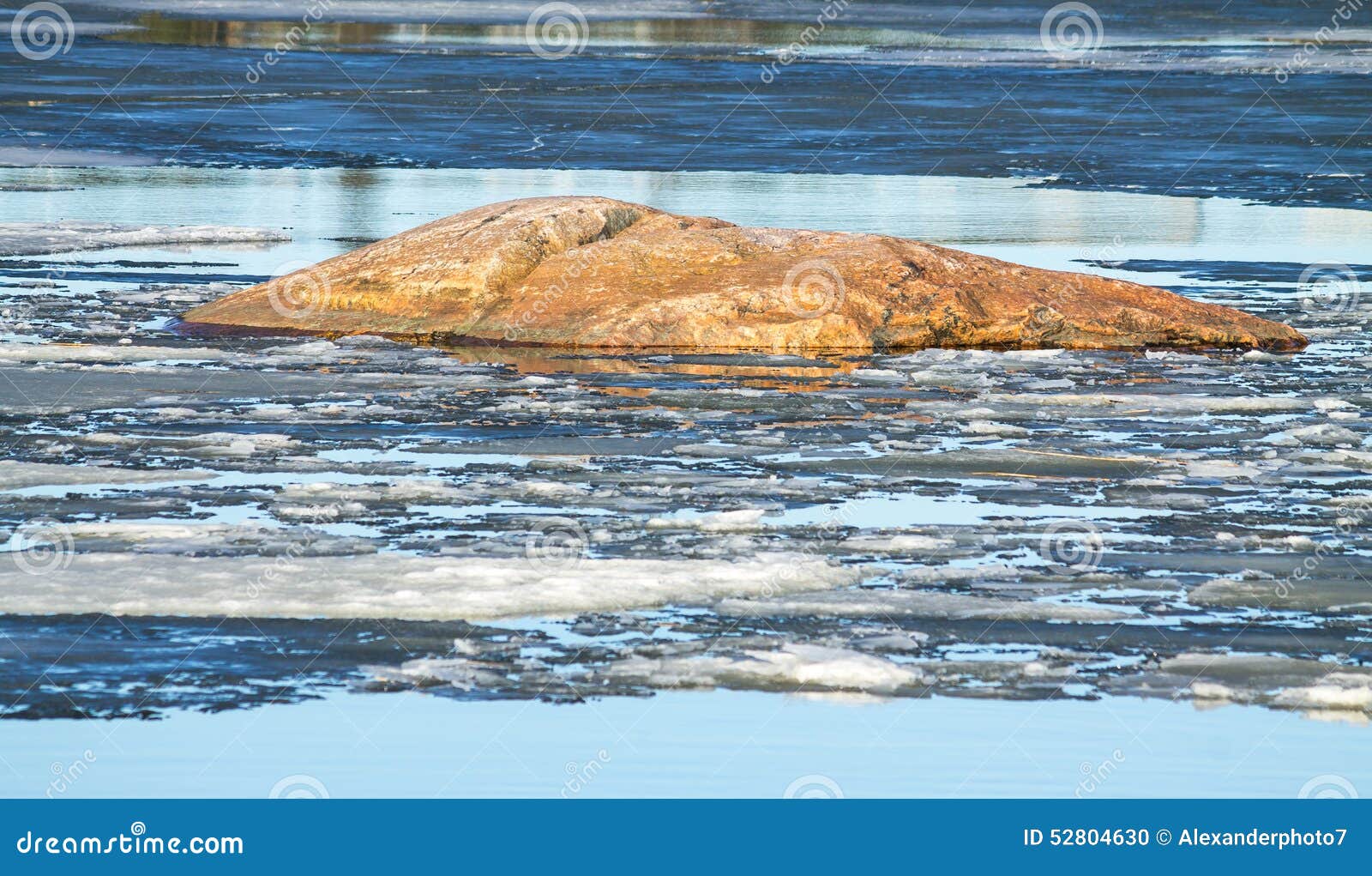 Rock in spring ocean stock photo. Image of season, water - 52804630
