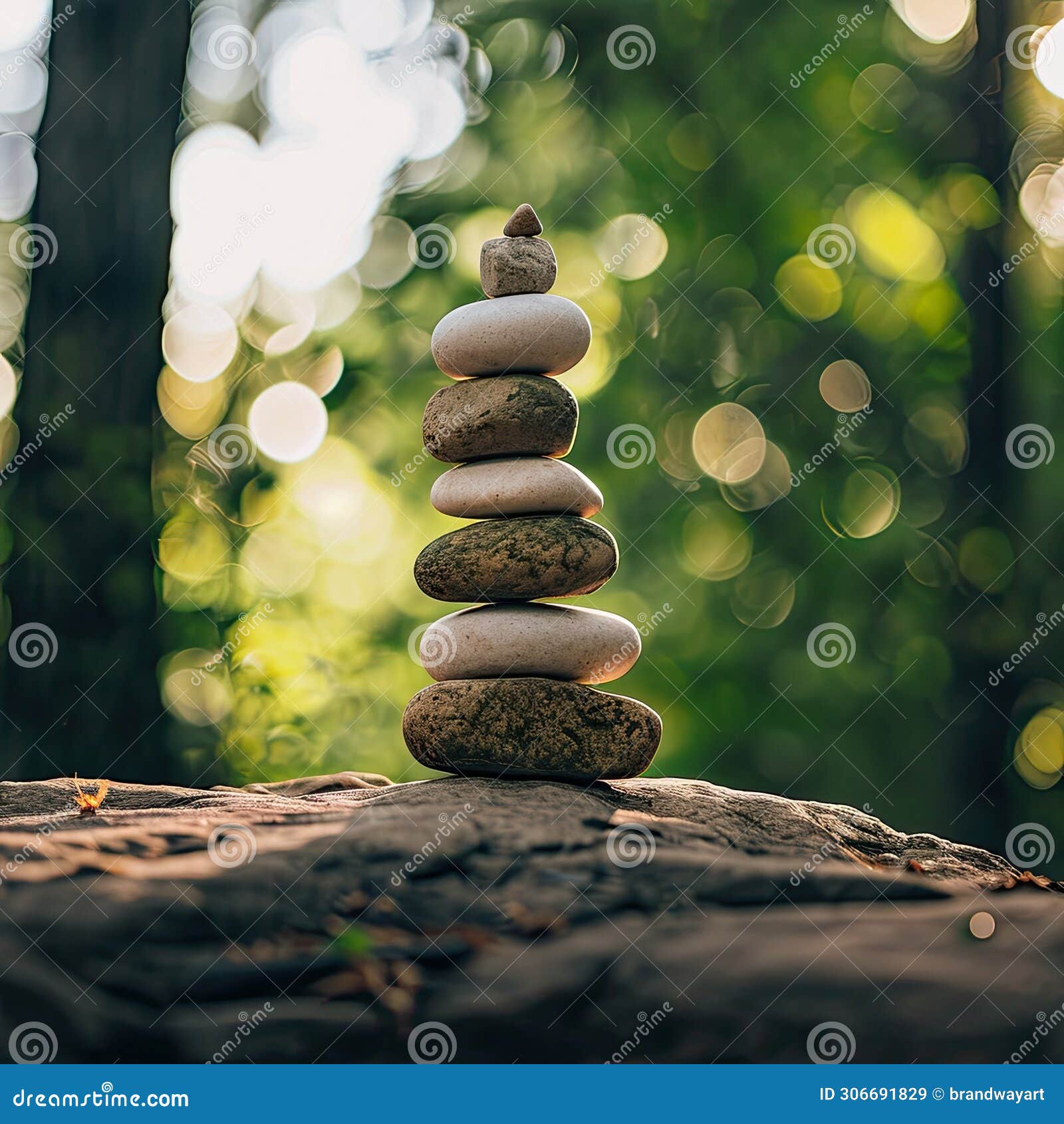 Rock Stack Balancing on Top of Another Rock Stock Image - Image of ...