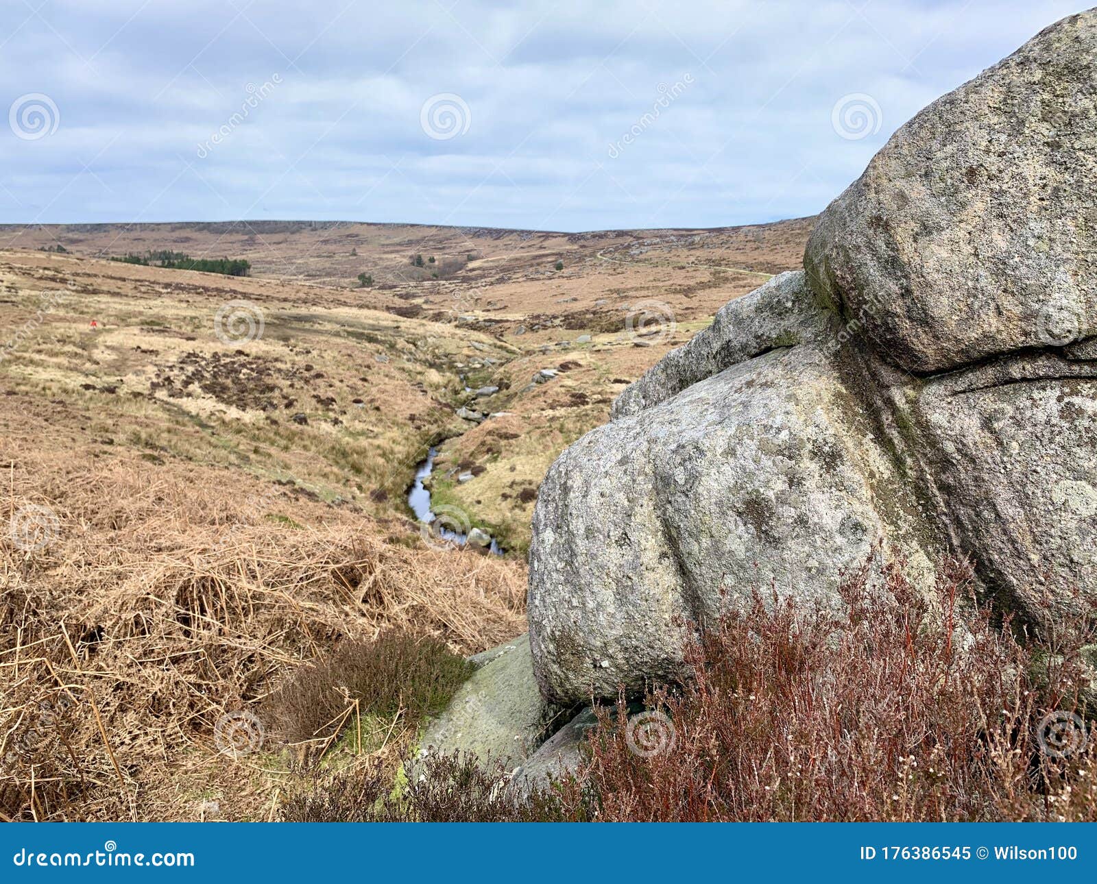 Rock Stack Overlooking Countryside Stock Image - Image of peak ...