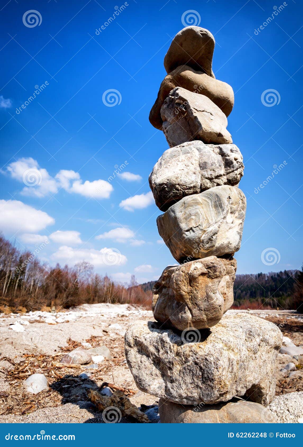 Rock stack stock photo. Image of object, rustic, nature - 62262248